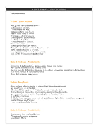 A Paz é Dourada - versão em espanhol | PDF