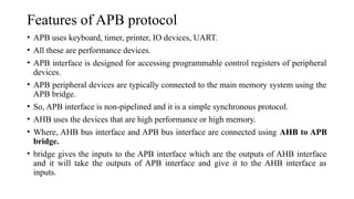 Amba protocol and also known as apb protocol | PPTX
