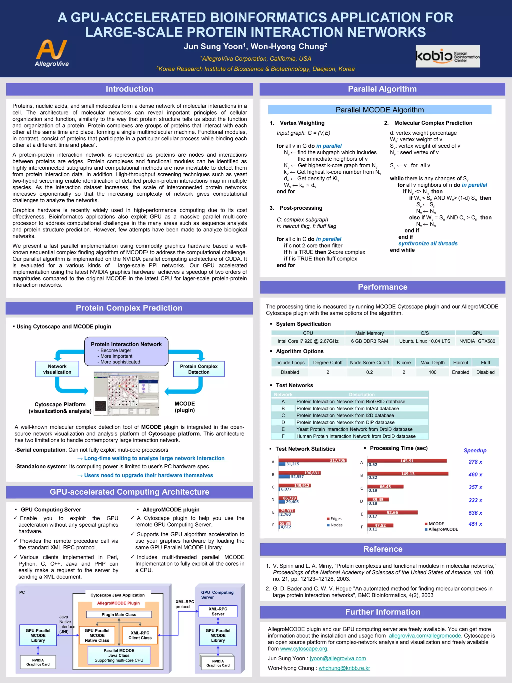 A Gpu Accelerated Bioinformatics Application For Large Scale Protein Interaction Networks Pdf