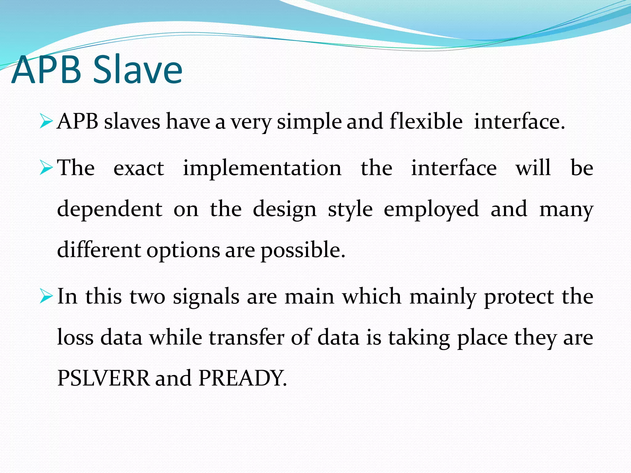 Advance Peripheral Bus | PPTX
