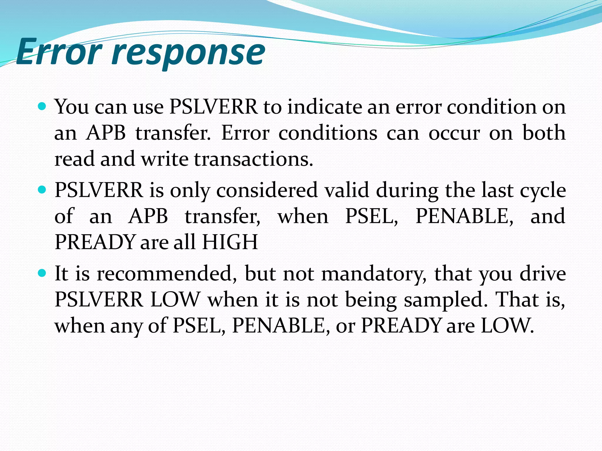 Advance Peripheral Bus | PPTX