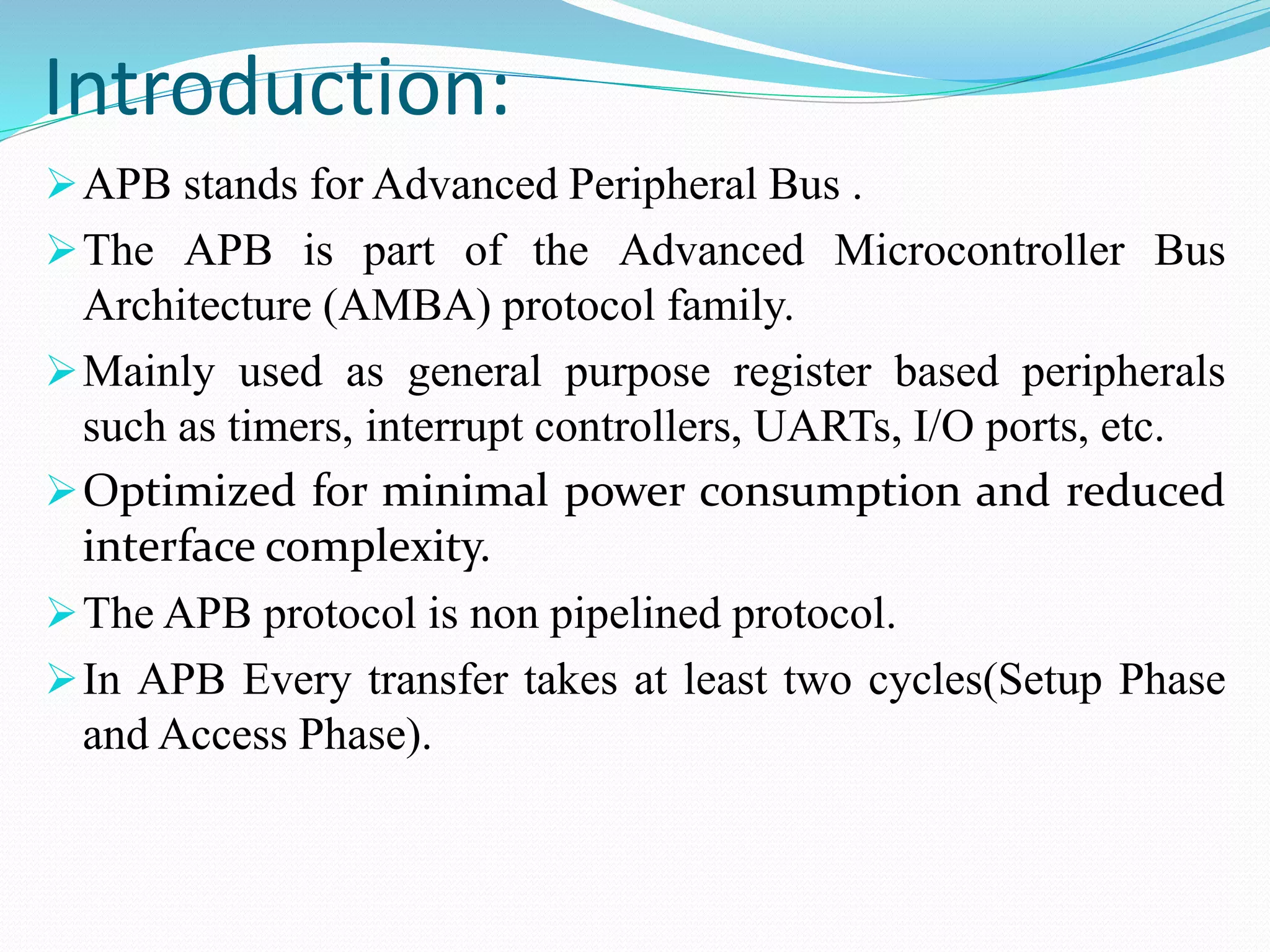Advance Peripheral Bus | PPTX