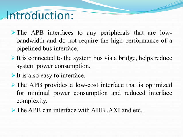 Advance Peripheral Bus | PPTX