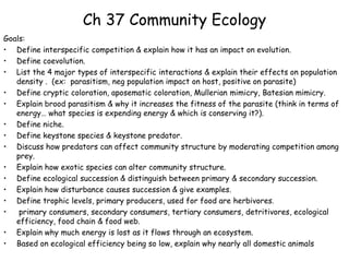 Ap Bio ch 37 Communties & Ecosystems PPT | PPT