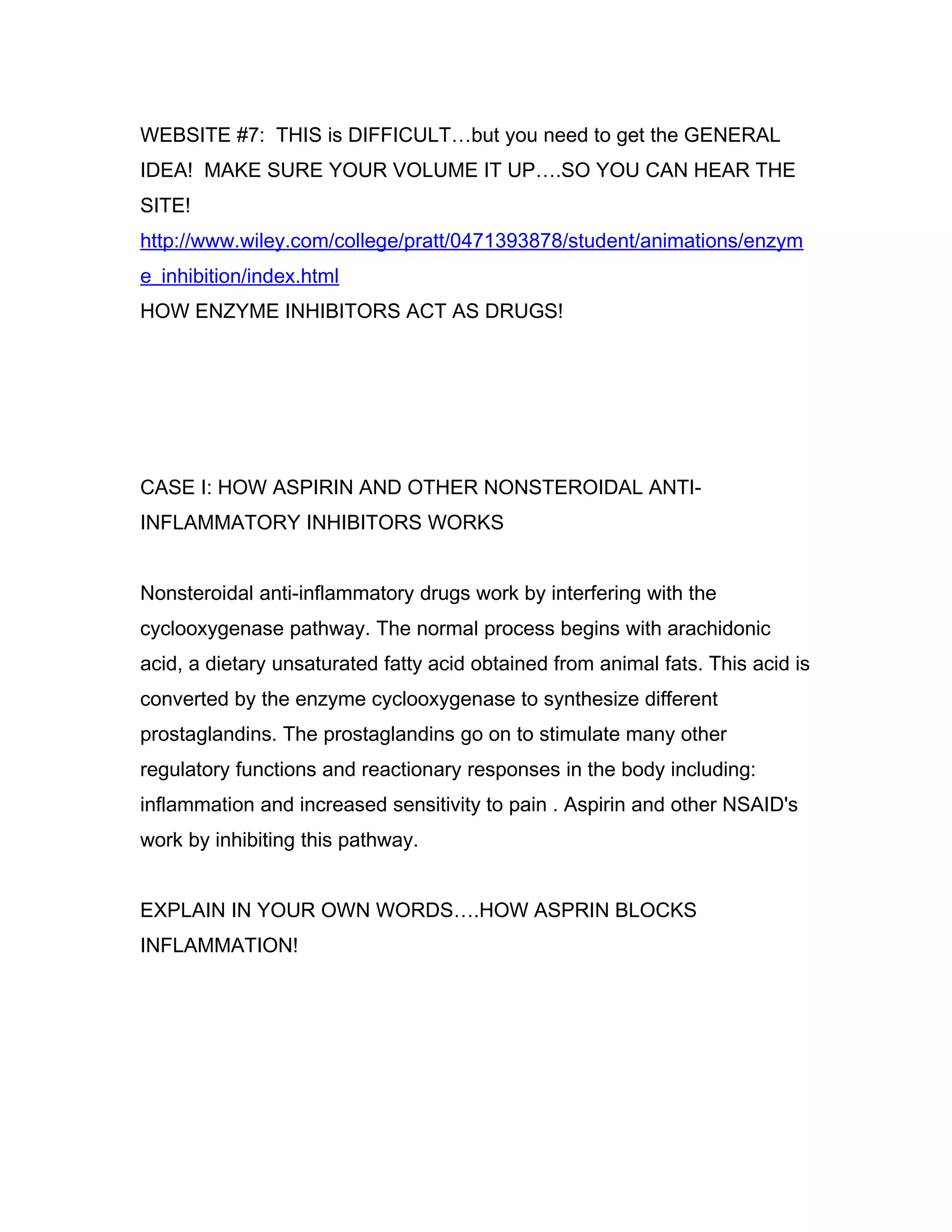 Ap biology enzyme webquest | DOC
