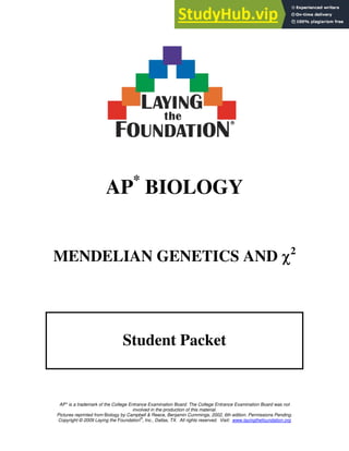 AP BIOLOGY MENDELIAN GENETICS AND 2 Student Packet.pdf