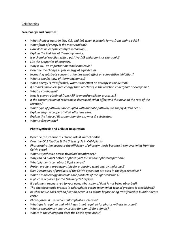 Ap biology midterm review | DOCX