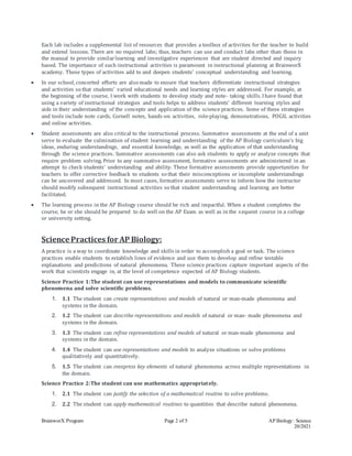 AP Biology syllabus | DOCX | Biological Sciences | Science