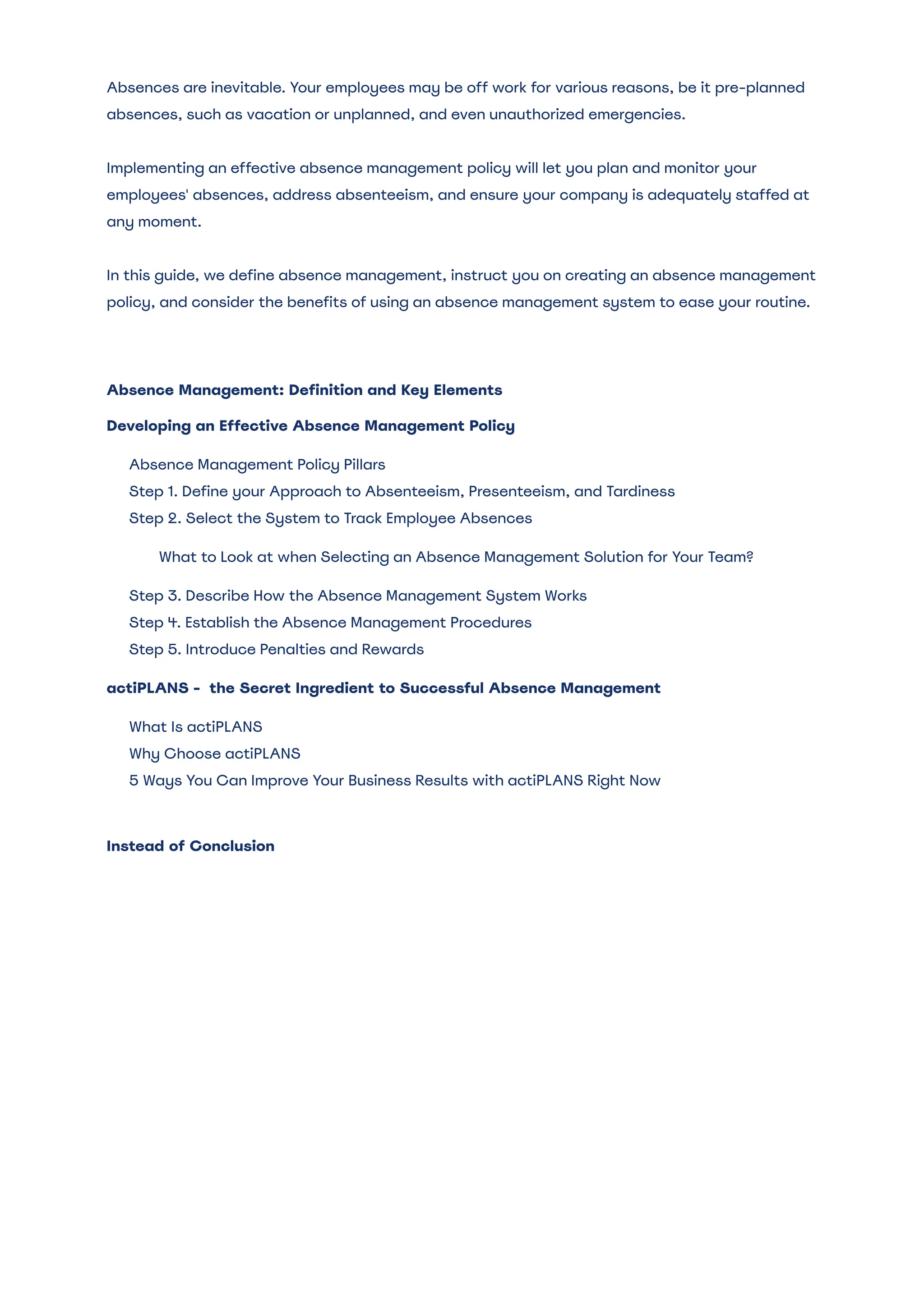 The Definitive Absence Management Guide for Big and Small Businesses ...