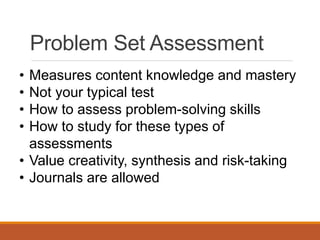 Assessing Problem Based Learning - 2019 | PPT