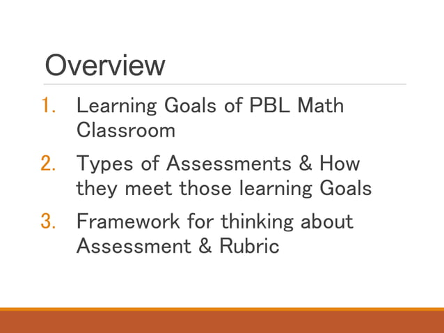 Assessing Problem Based Learning - 2019 | PPT