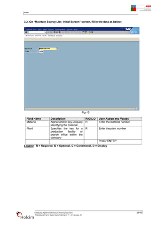 Apbm1120 scheduling agreementproceduretrainingdocument | PDF