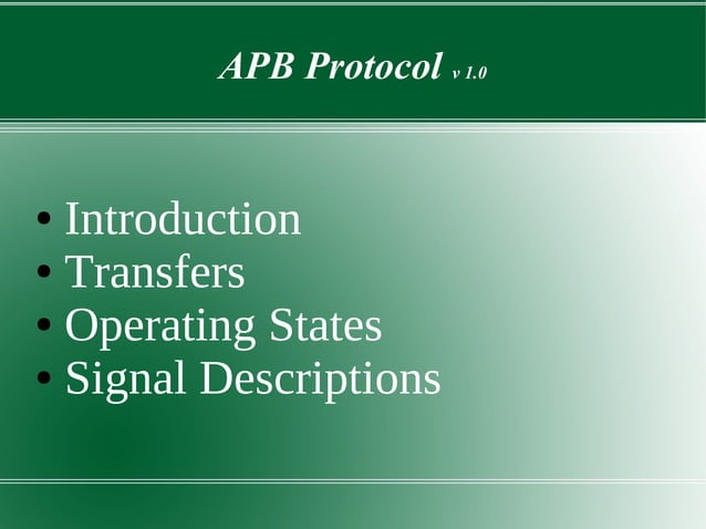 Apb Protocol V10 Odp Computer Networking Computing 7946