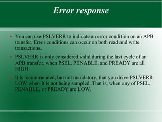 APB protocol v1.0 | ODP