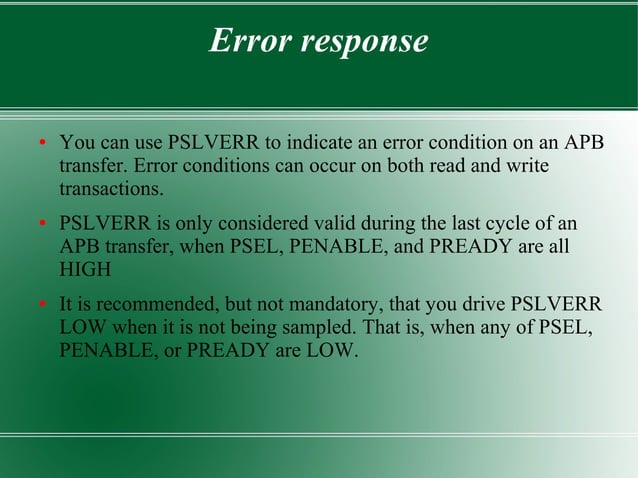 APB protocol v1.0 | ODP | Computer Networking | Computing