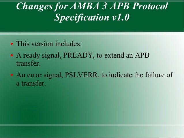 APB protocol v1.0