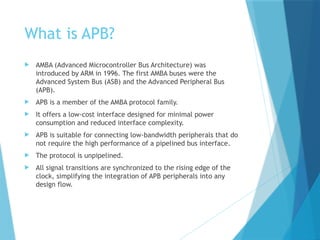 APB_VIP_Protocol Presentation | Important Spec Contents | PPTX