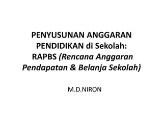 Anggaran Pendapatan Belanja Sekolah Swasta | PDF