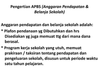 Anggaran Pendapatan Belanja Sekolah Swasta | PDF