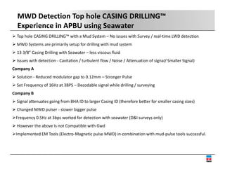 Apbu Casing Drilling Review Dec2010 | PDF