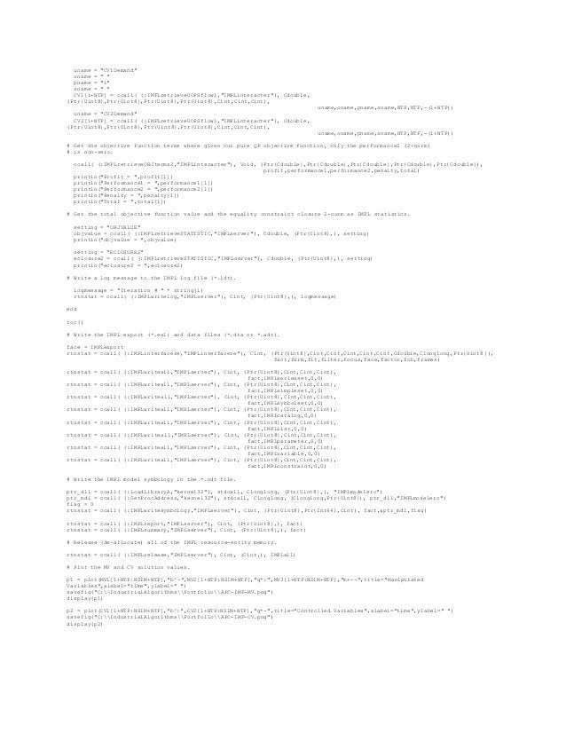 Advanced Production Control Using Julia & IMPL | DOCX