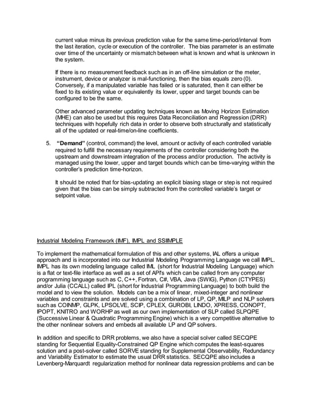 Advanced Production Control Using Julia & IMPL | DOCX