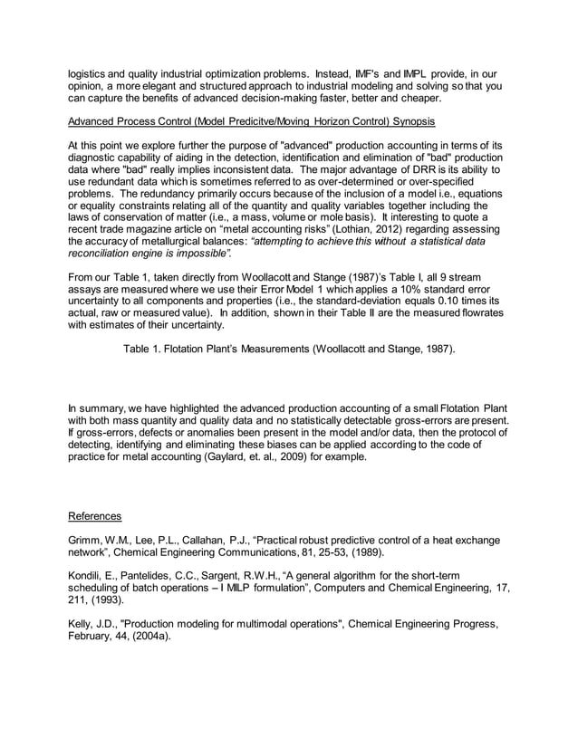 Advanced Production Control Using Julia & IMPL | DOCX