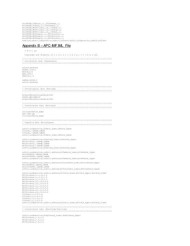 Advanced Production Control Using Julia & IMPL | DOCX