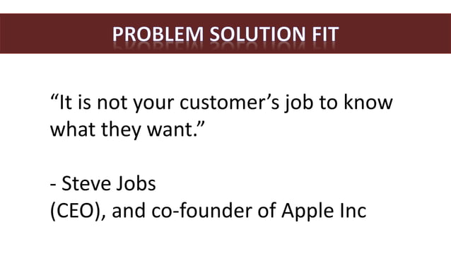 ACHIEVING PROBLEM SOLUTION FIT & PRODUCT MARKET FIT - By Dr. SUBATHRA ...