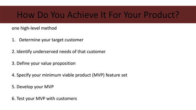 ACHIEVING PROBLEM SOLUTION FIT & PRODUCT MARKET FIT - By Dr. SUBATHRA ...