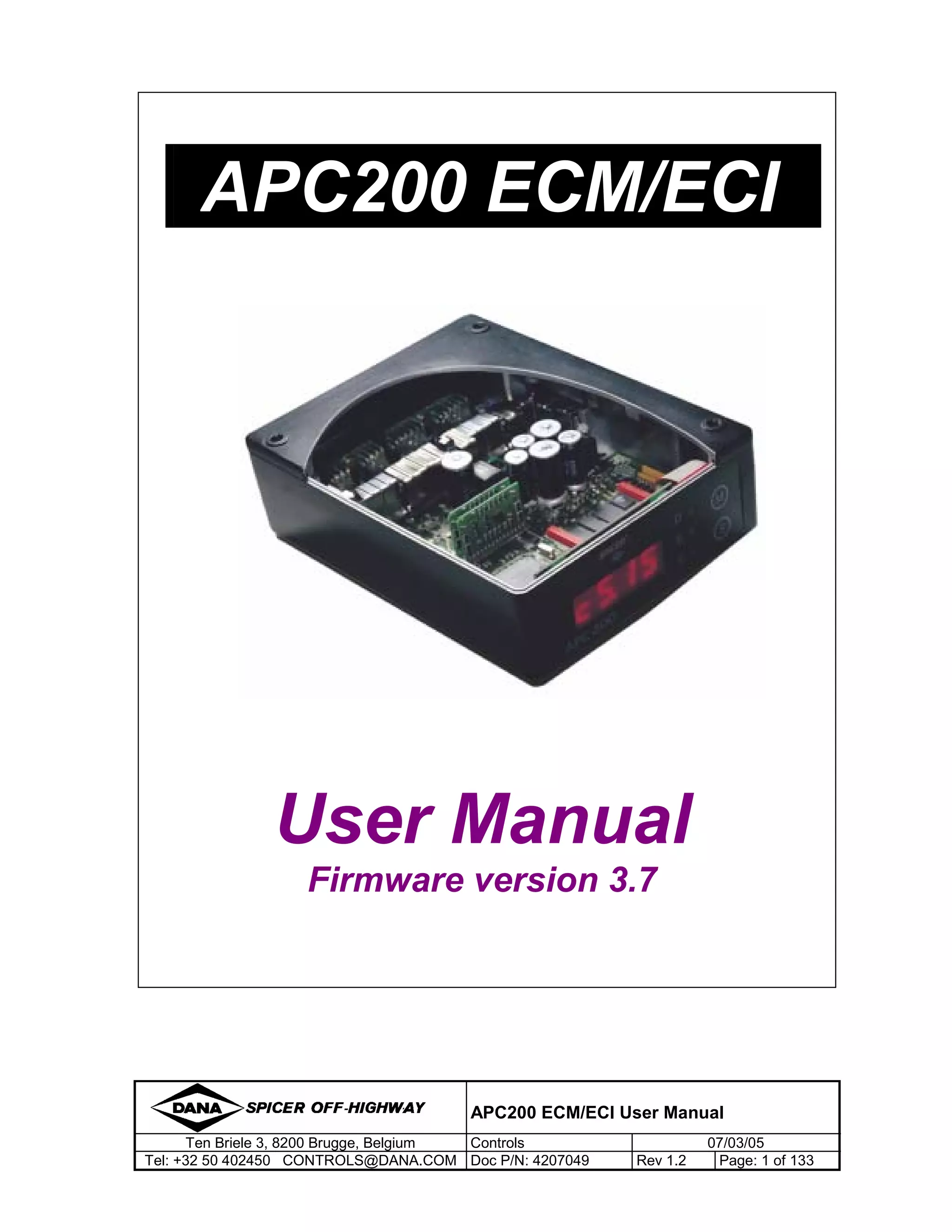 Apc200 ecm eci user manual v1.2 | PDF