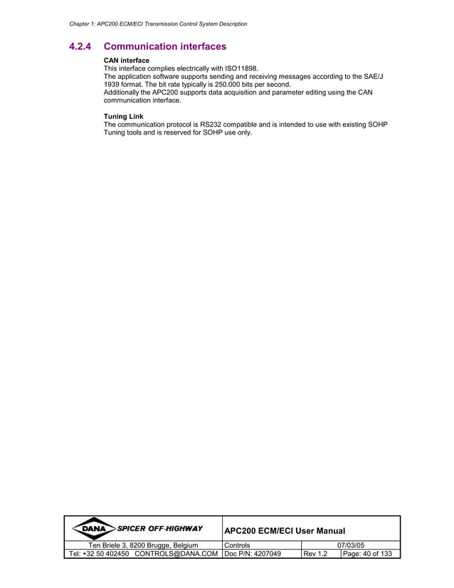 Apc200 ecm eci user manual v1.2 | PDF