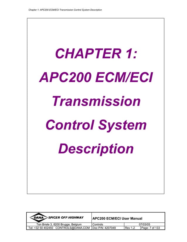 Apc200 ecm eci user manual v1.2 | PDF