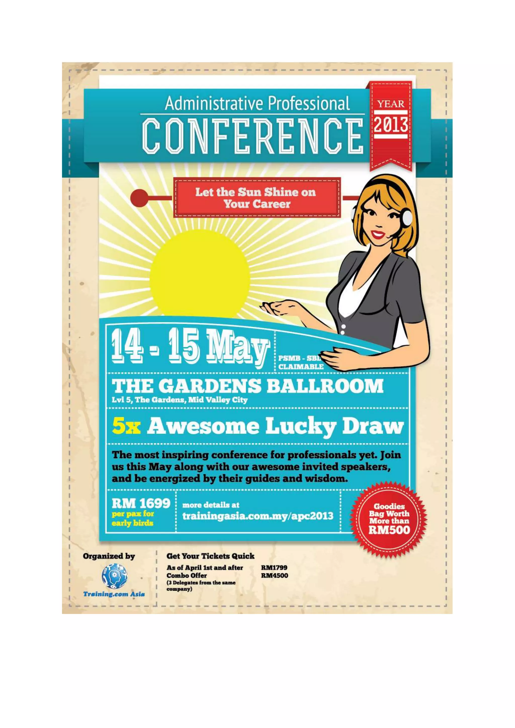 Administrative Professional Conference 2013, Let The Sun Shine Your ...