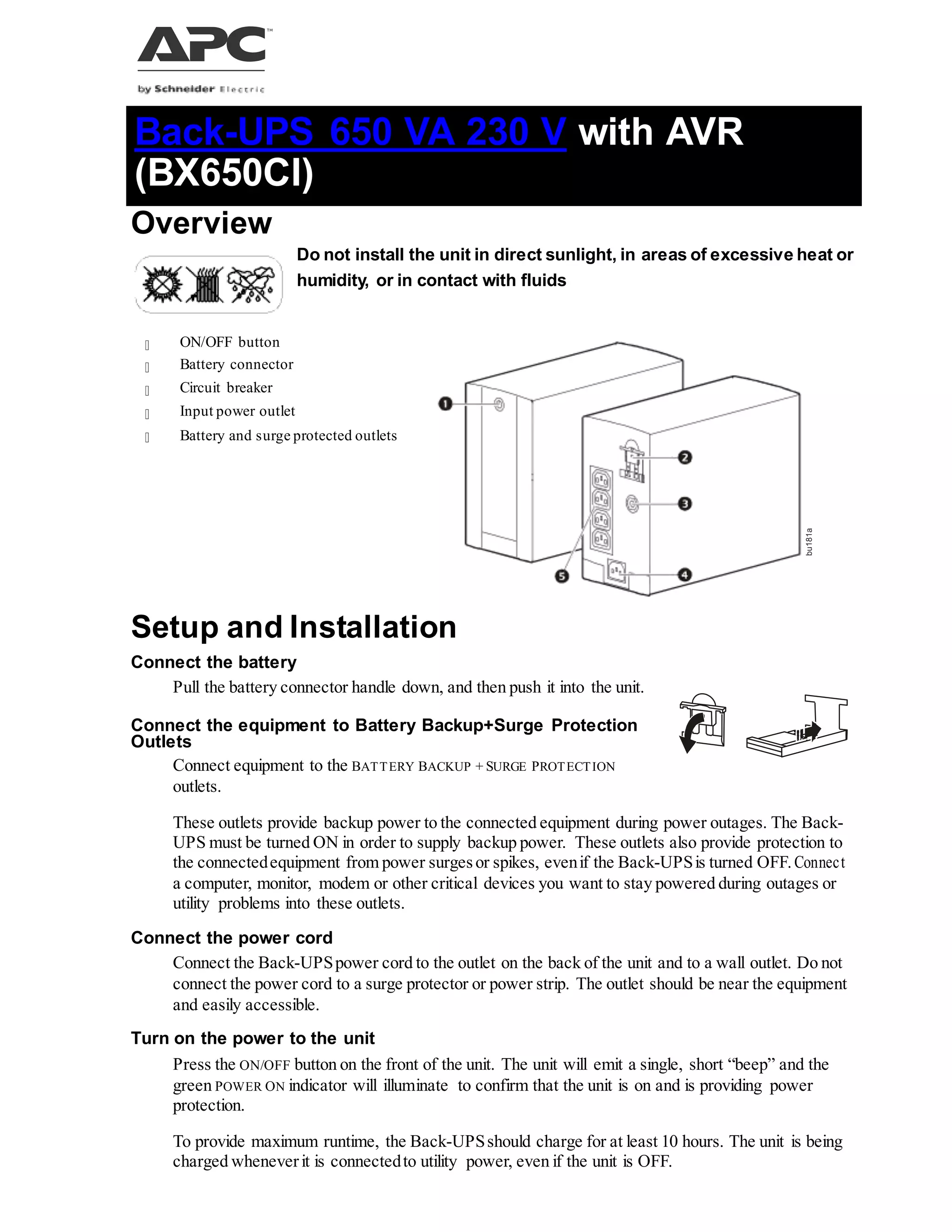 Apc 650 UPS and Essentail Power Protection | DOCX