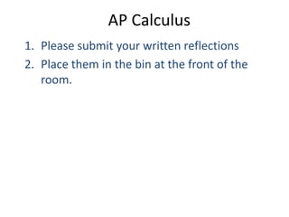 Ap calculus prep for ap test final day | PPTX