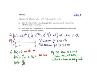 Ap calculus applications of derivatives frq | PPTX | Physics | Science