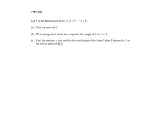 Ap calculus applications of derivatives frq | PPTX | Physics | Science