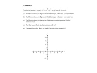 Ap calculus applications of derivatives frq | PPTX | Physics | Science