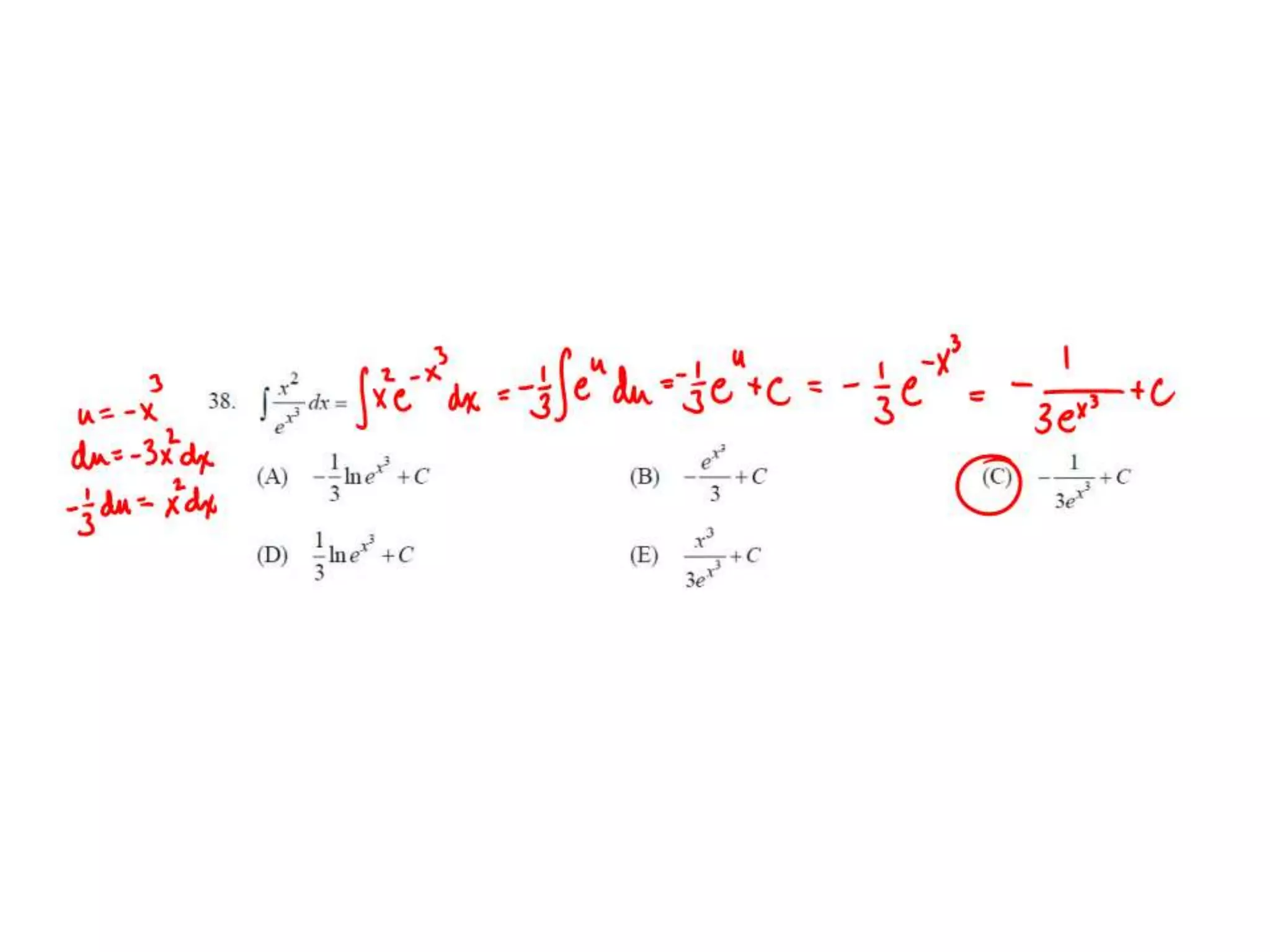 Ap calculus bc integration multiple choice practice solutions | PPTX