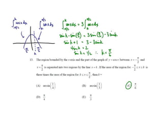 Ap calculus bc integration multiple choice practice solutions | PPTX