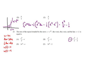 Ap calculus bc integration multiple choice practice solutions | PPT