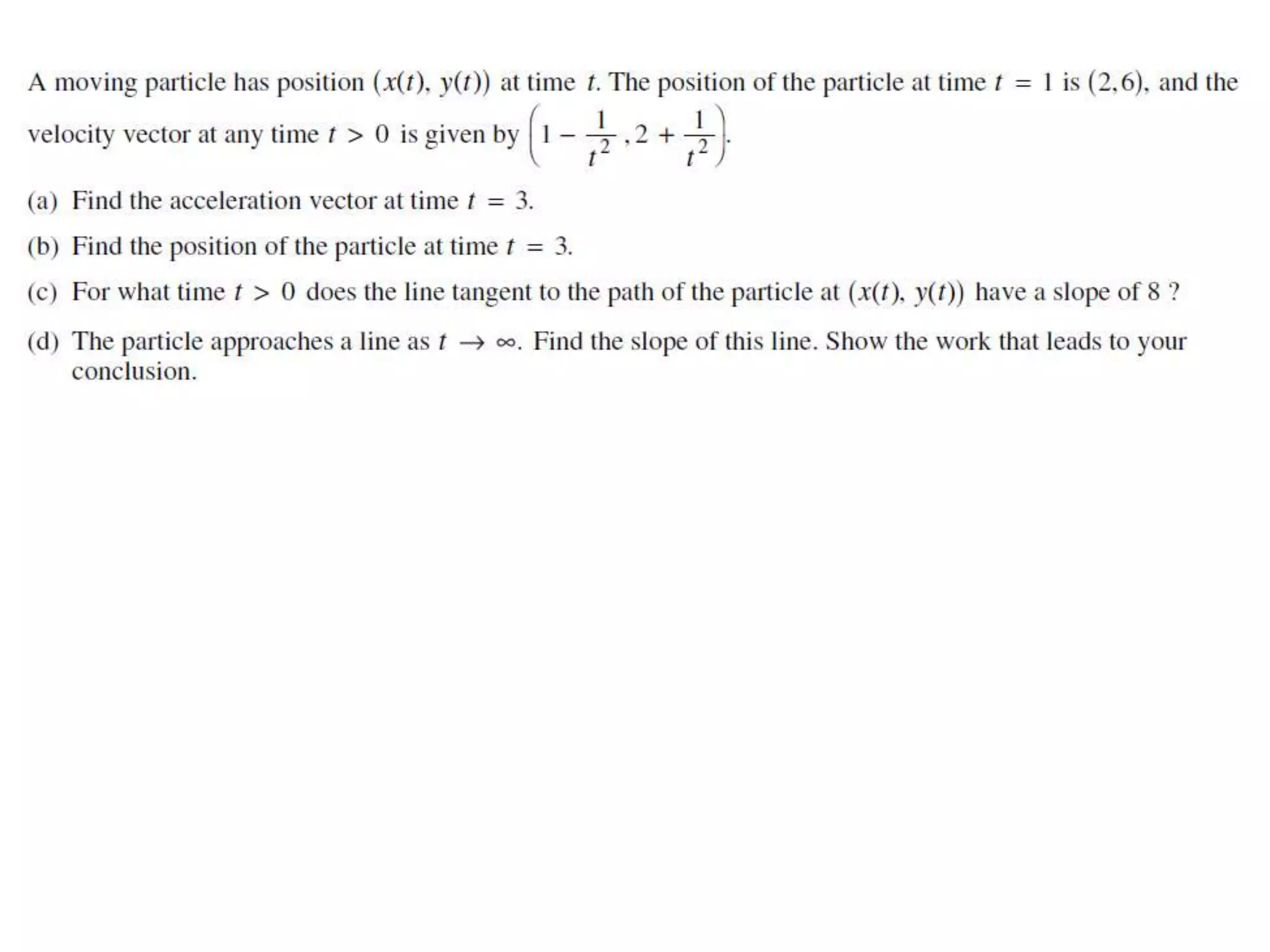 AP Calculus BC parametric, vector frq | PPTX