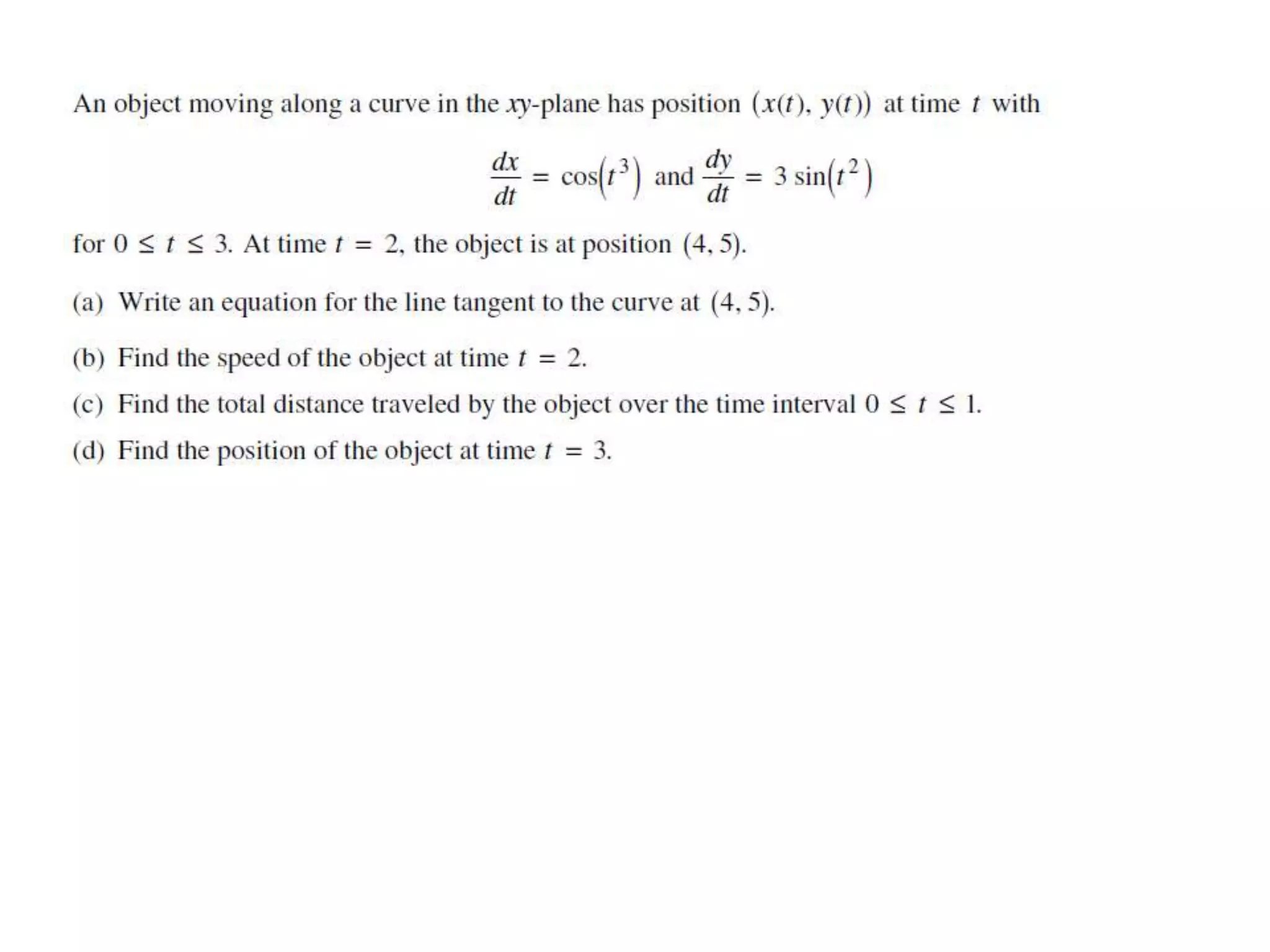 Ap Calculus Bc Parametric Vector Frq Pptx