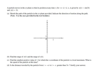 AP Calculus BC parametric, vector frq | PPTX