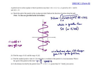 AP Calculus BC parametric, vector frq | PPTX