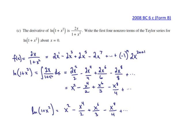 AP Calculus BC Series FRQ Solutions | PPT