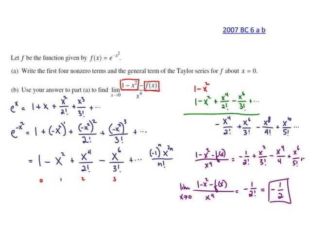 AP Calculus BC Series FRQ Solutions | PPT