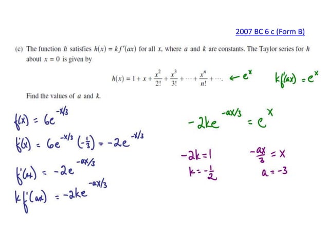 AP Calculus BC Series FRQ Solutions | PPT