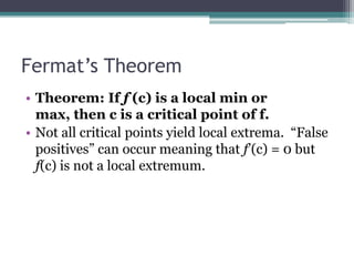 Ap calculus extrema v2 | PPTX